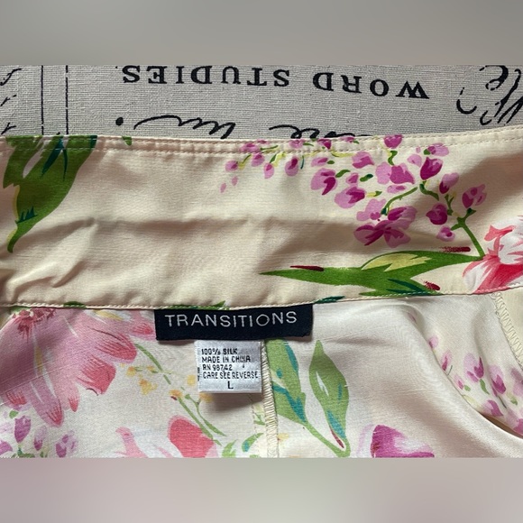 Transitions | Tops | Vintage Transitions 0 Silk Open Blazer Jacket ...